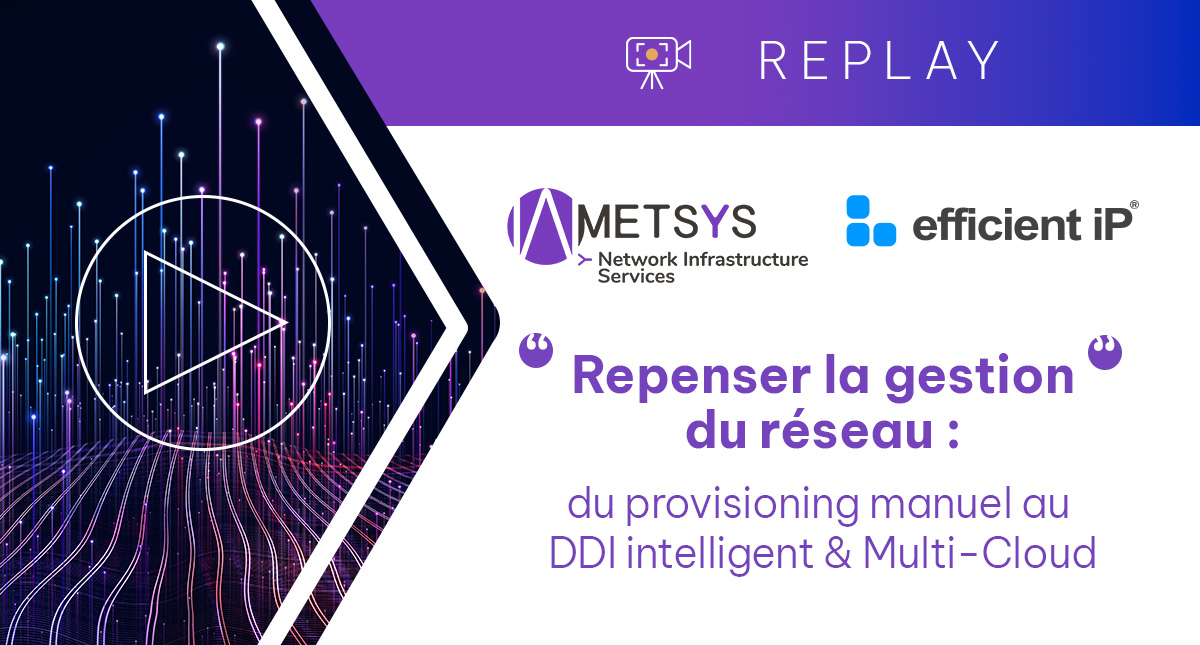 Metsys | Replay Webinar Repenser la gestion réseau : du provisioning ...